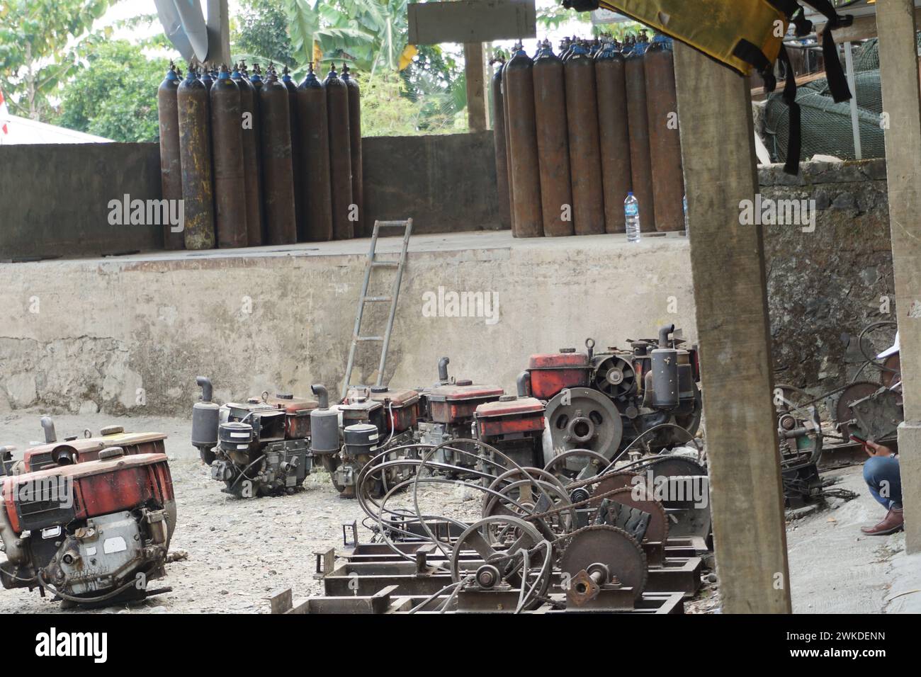 Stock Photo of a machine shop with some tools Stock Photo - Alamy