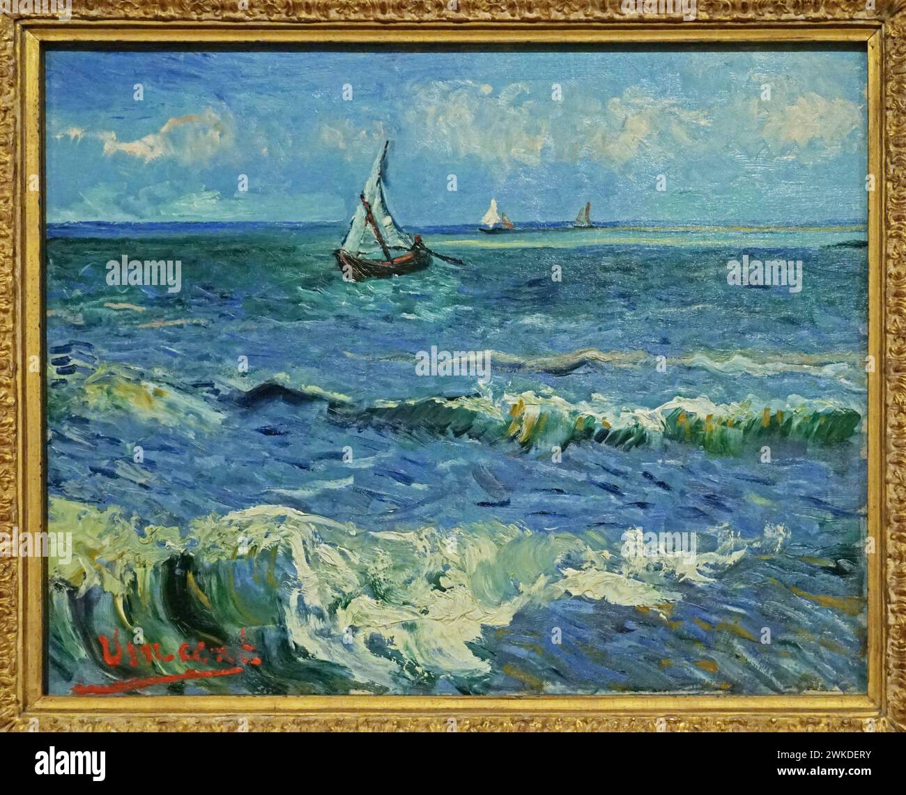 Seascape Les Saintes-Maries-de-la-Mer (1888) by Vincent van Gogh (1853 ...