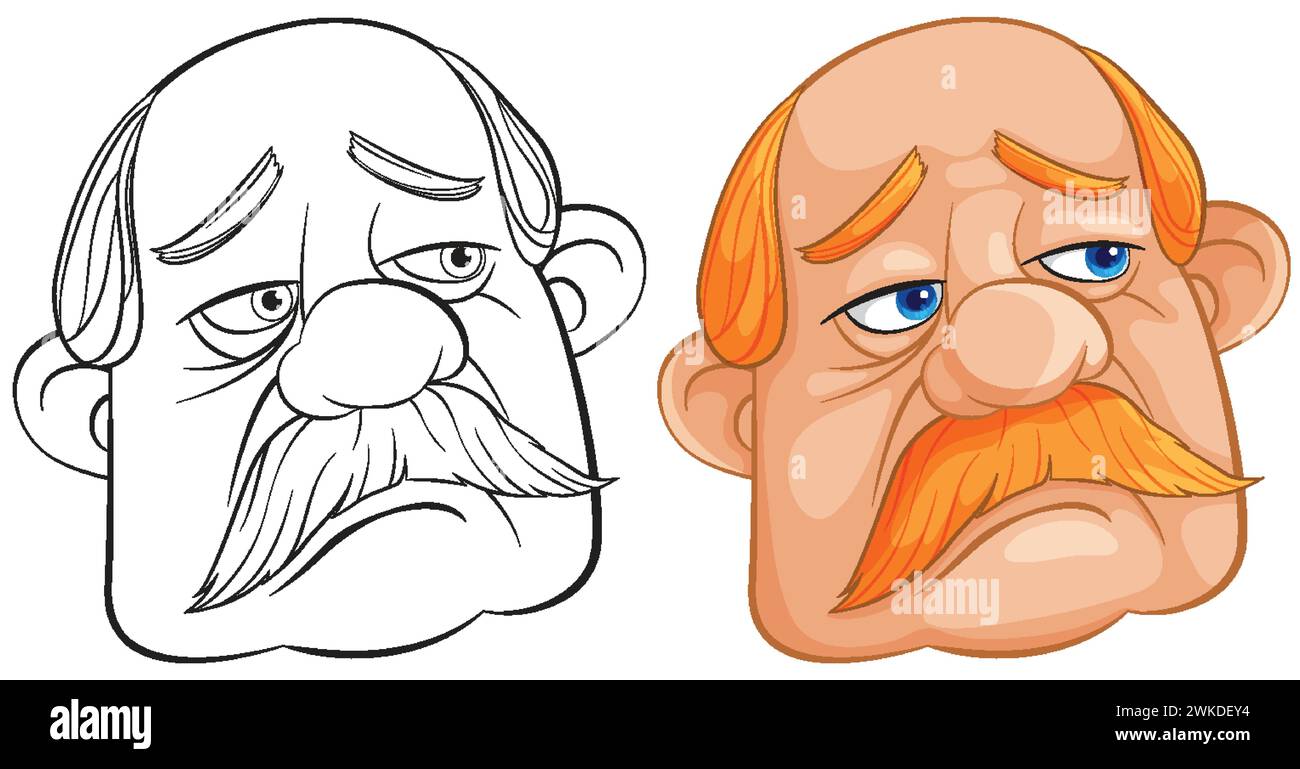 Two faces cartoon hi-res stock photography and images - Alamy