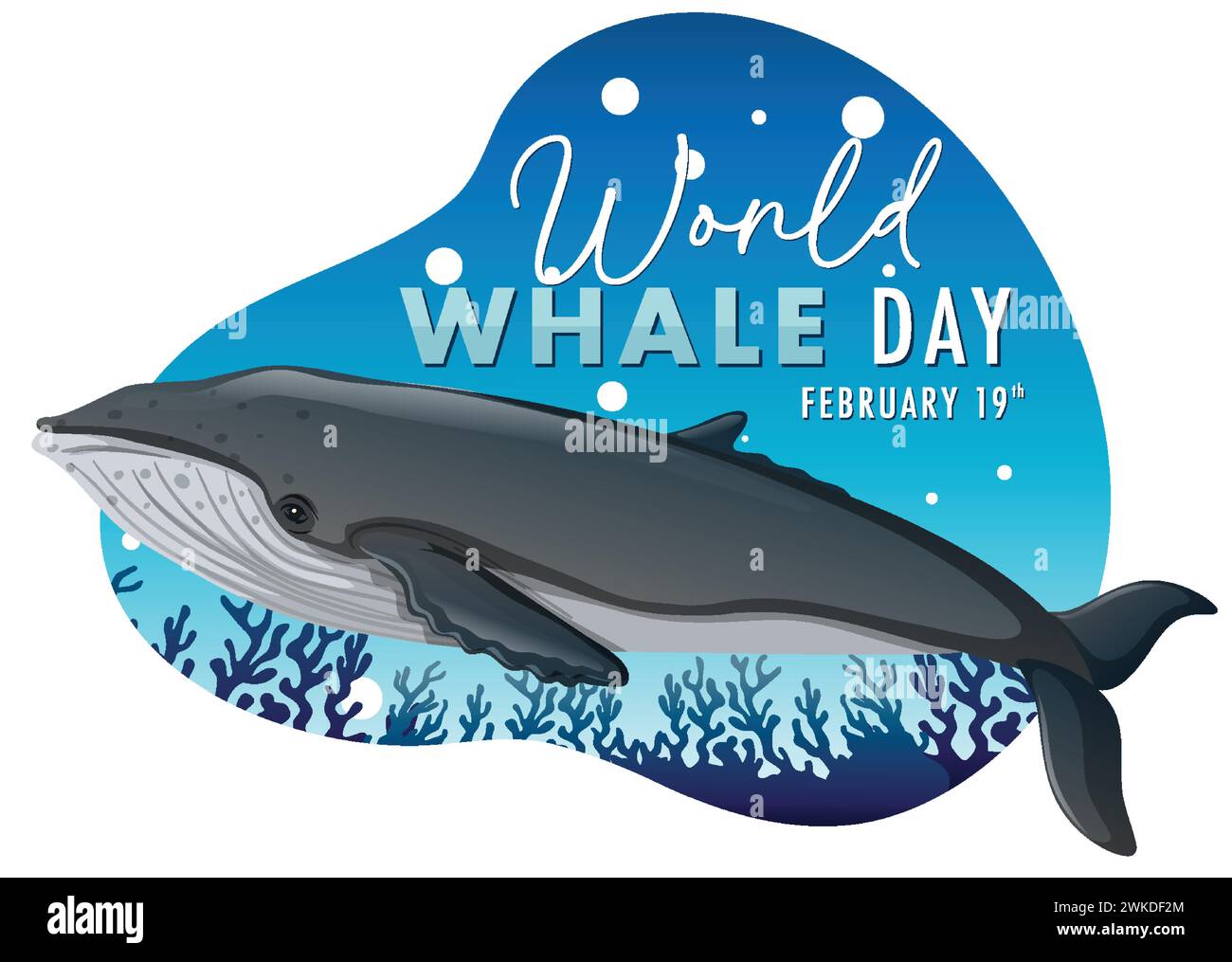 Vector graphic of a whale for World Whale Day Stock Vector Image & Art ...