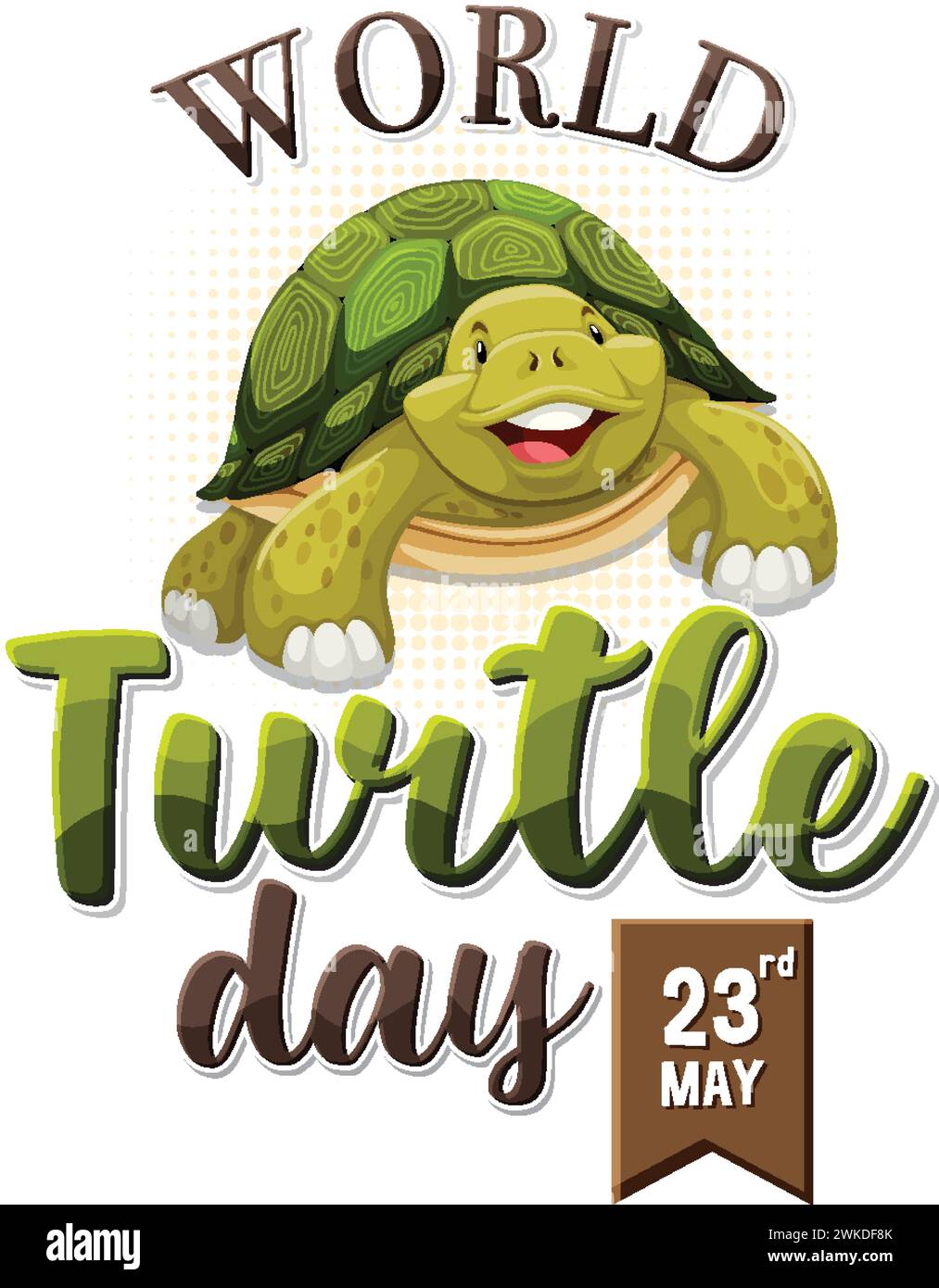 Cheerful turtle celebrating World Turtle Day Stock Vector Image & Art ...