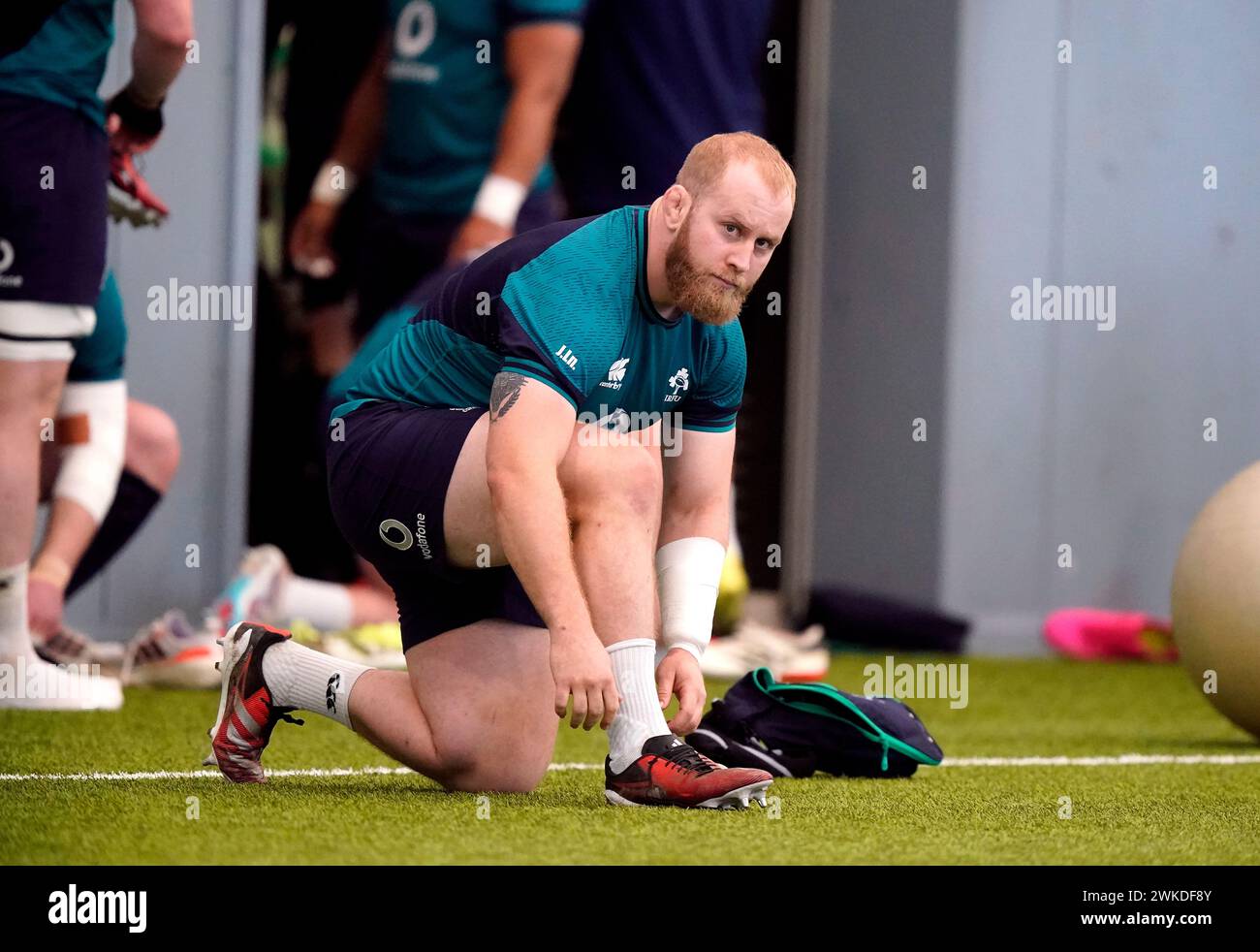 Ireland's Jeremy Loughman during a training session at the IRFU High ...