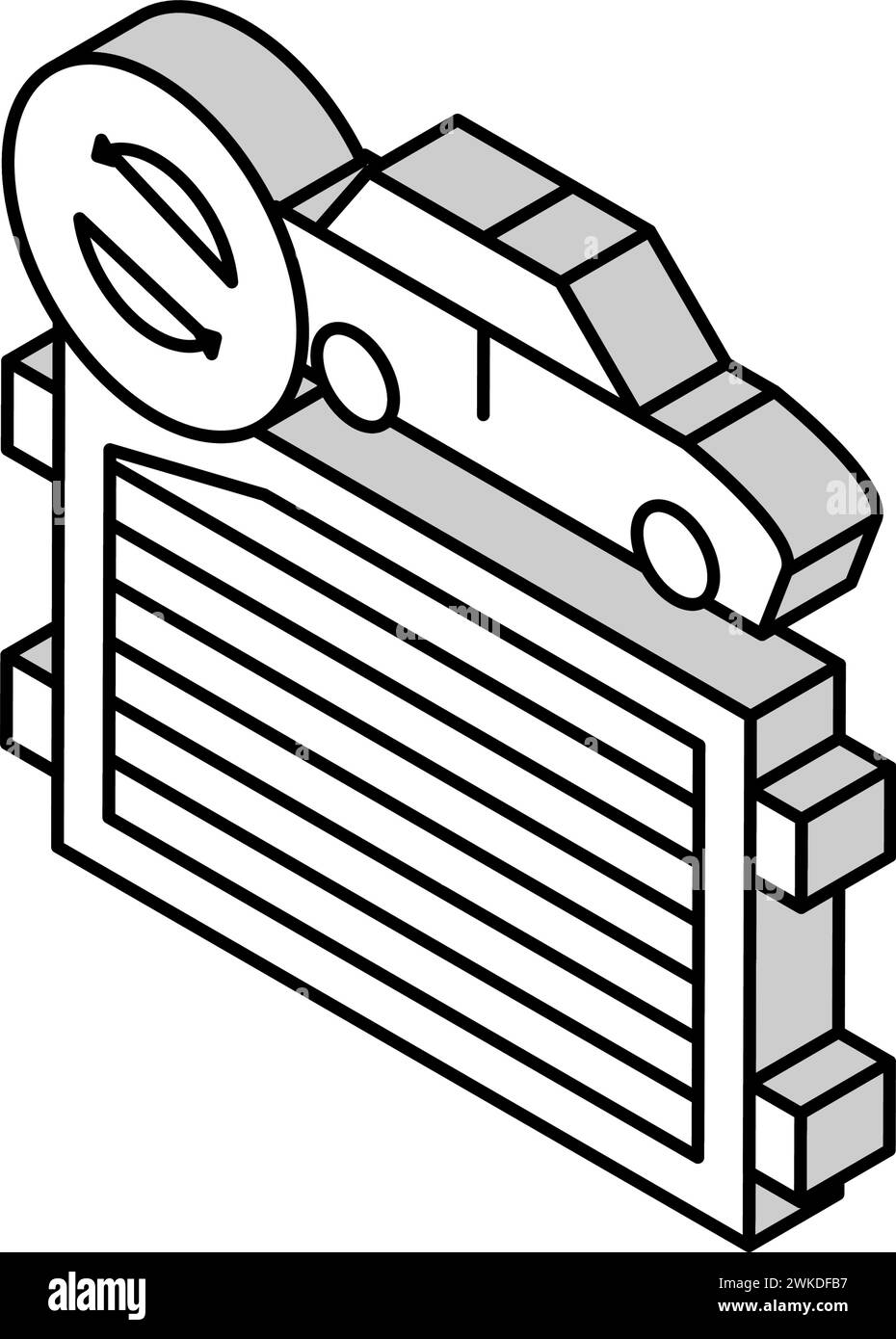 Car radiator icon linear Cut Out Stock Images & Pictures - Alamy