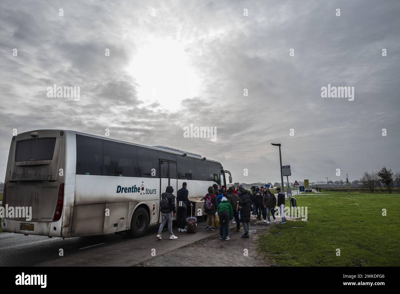 TER APEL - Asylum seekers at the registration center in Ter Apel. The ...