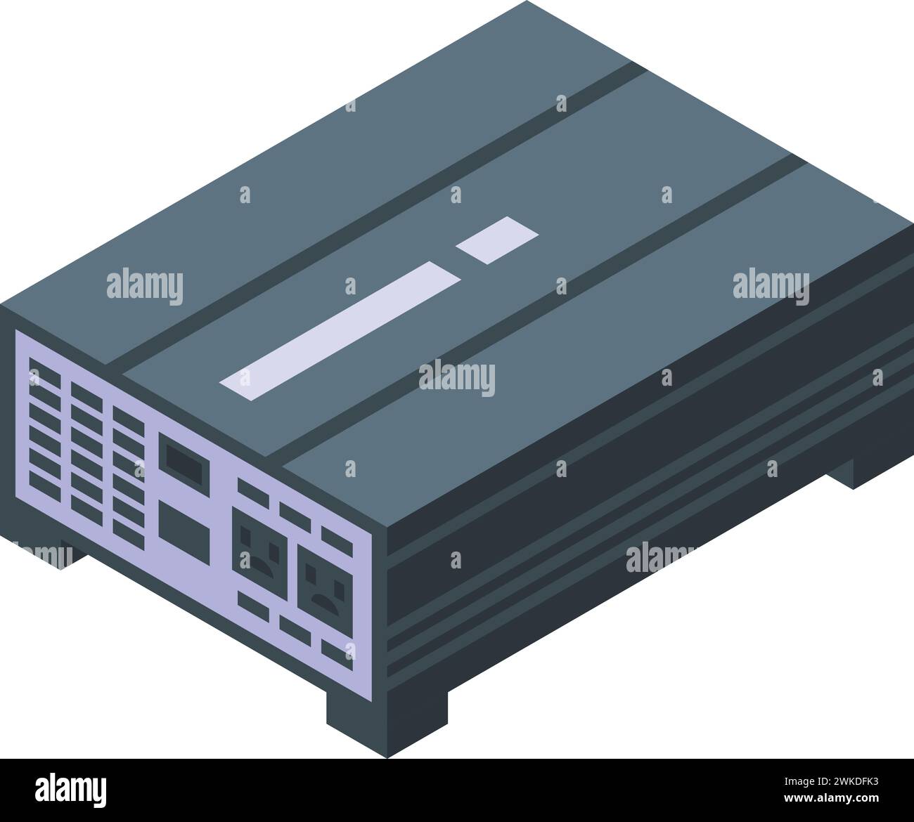 Charge inverter icon isometric vector. Power source battery. Farm ...