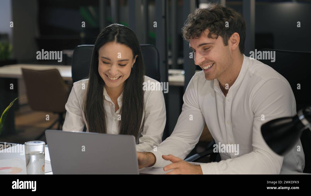 Cheerful business partners working hi-res stock photography and images ...