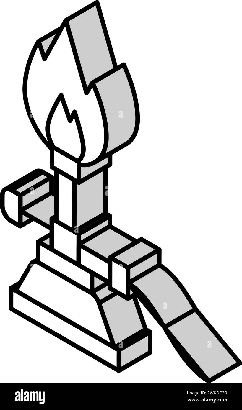 burner equipment isometric icon vector illustration Stock Vector Image ...