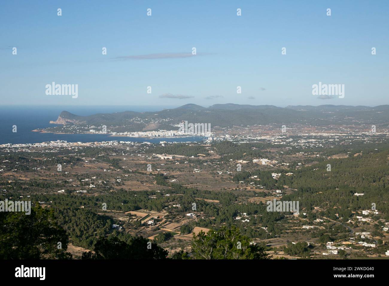 Views of the bay of the city of San Antonio on the west coast of Ibiza ...