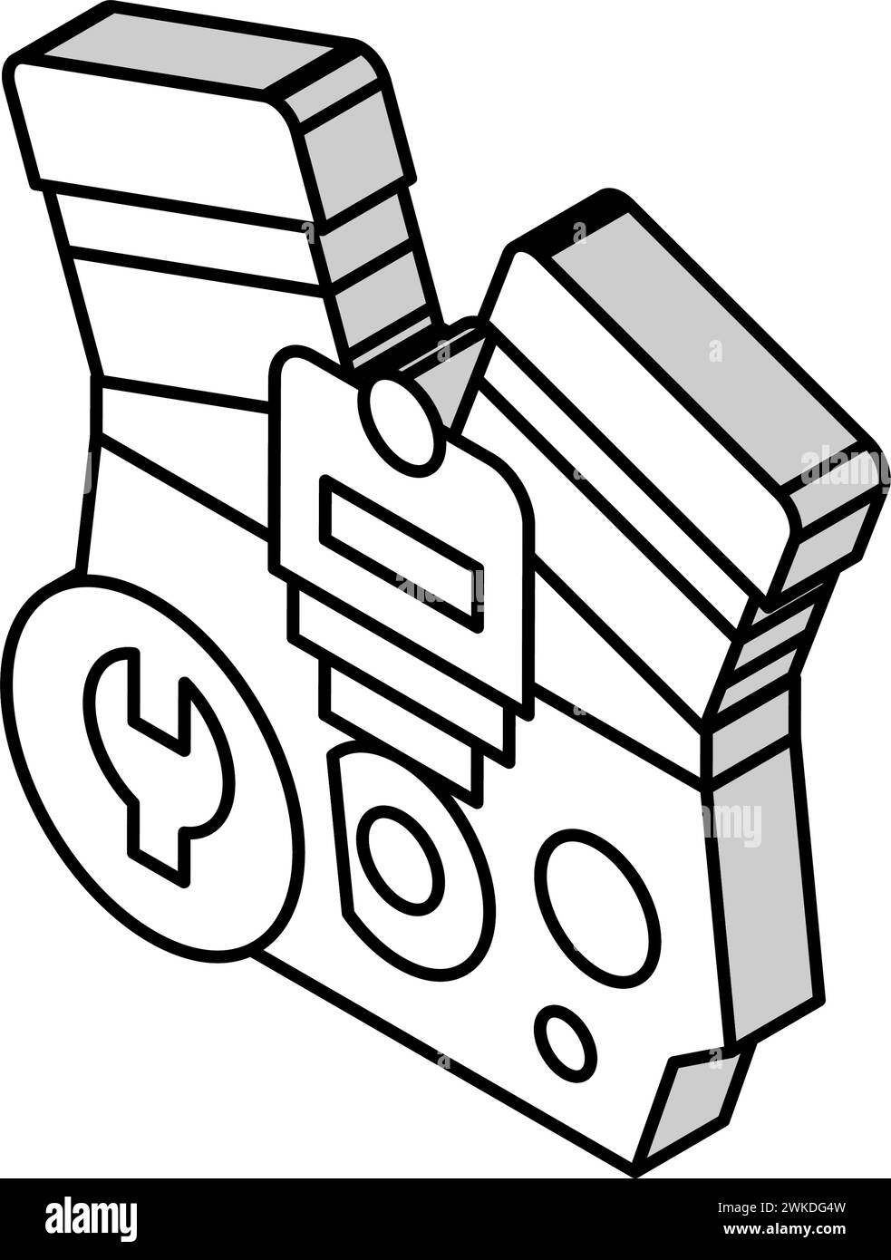 engine repair isometric icon vector illustration Stock Vector Image ...