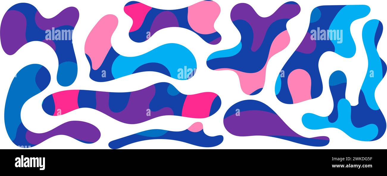 Freeform blob shapes. Abstracts amoeba shapes, freeform organic ...