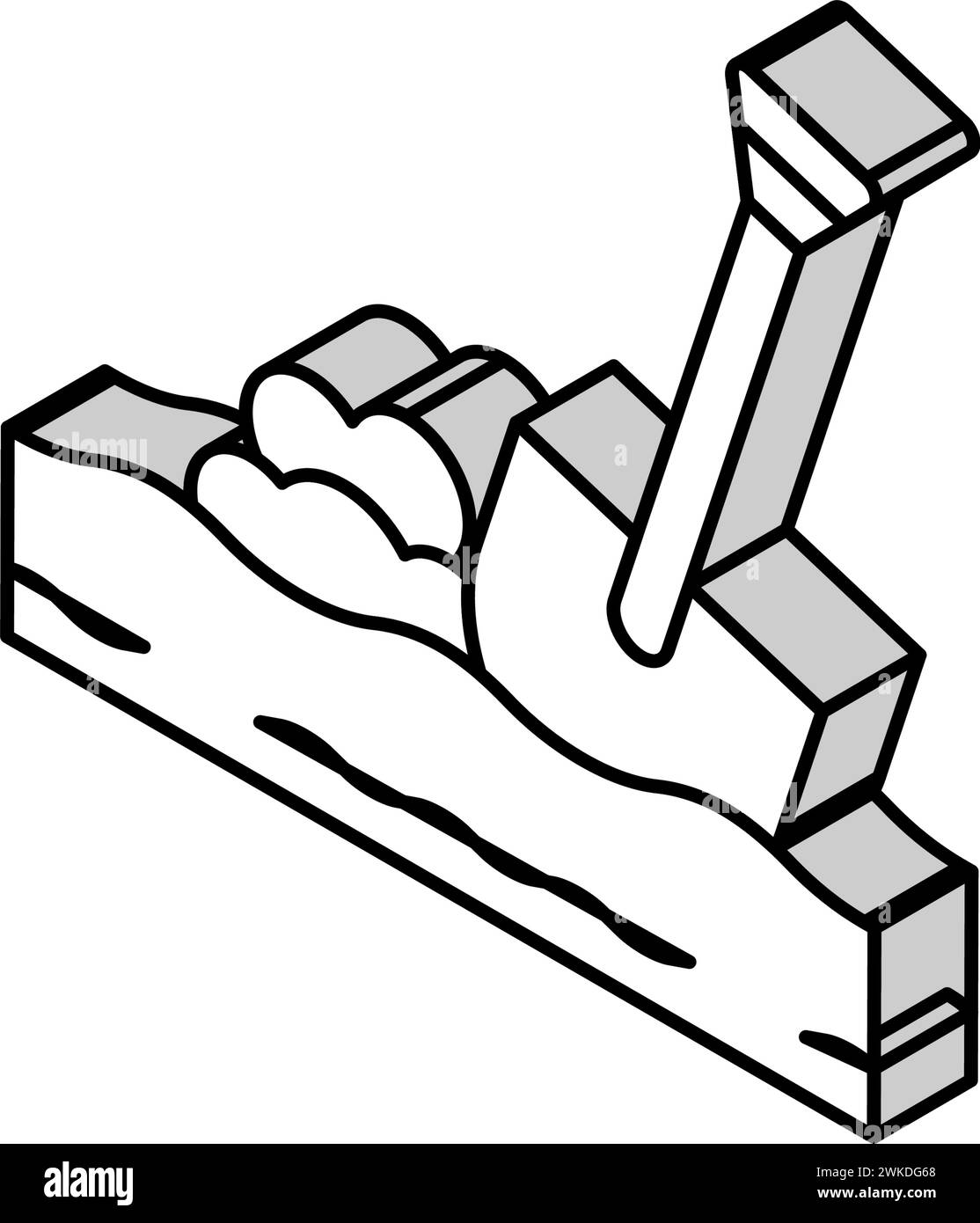 shovel in ground isometric icon vector illustration Stock Vector Image ...