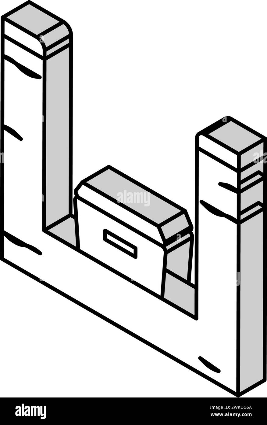 coffin in burial pit isometric icon vector illustration Stock Vector ...