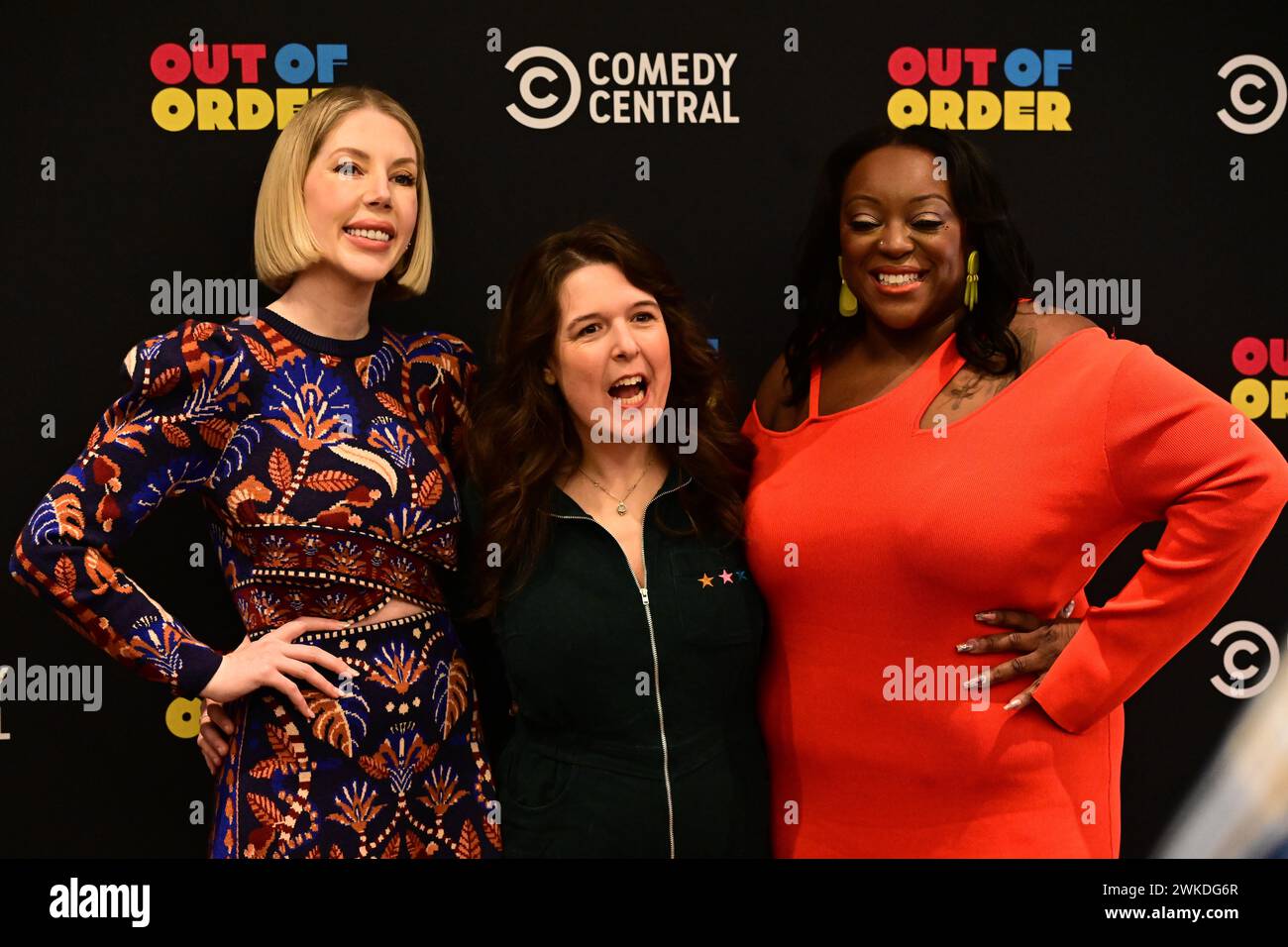 London, UK. 20th Feb, 2024. Katherine Ryan, Rosie Jones and Judi Love ...