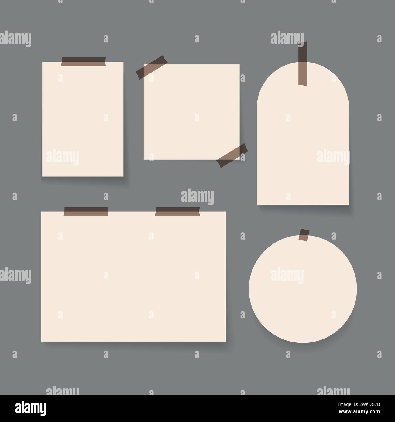 Mood board paper sticker set Stock Vector Image & Art - Alamy