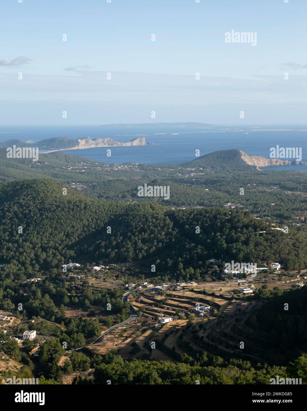 Views of the south west coast of Ibiza and Formentera island from the ...