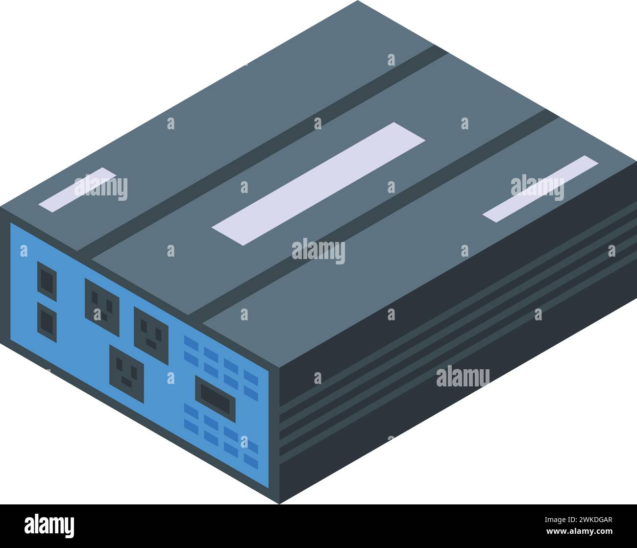 Cell meter inverter icon isometric vector. Source portable. Smart ...