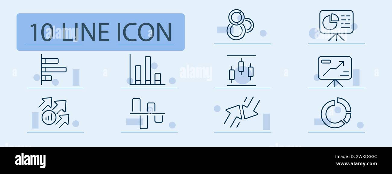 Information set line icon. Economic growth, line graph, corporation ...