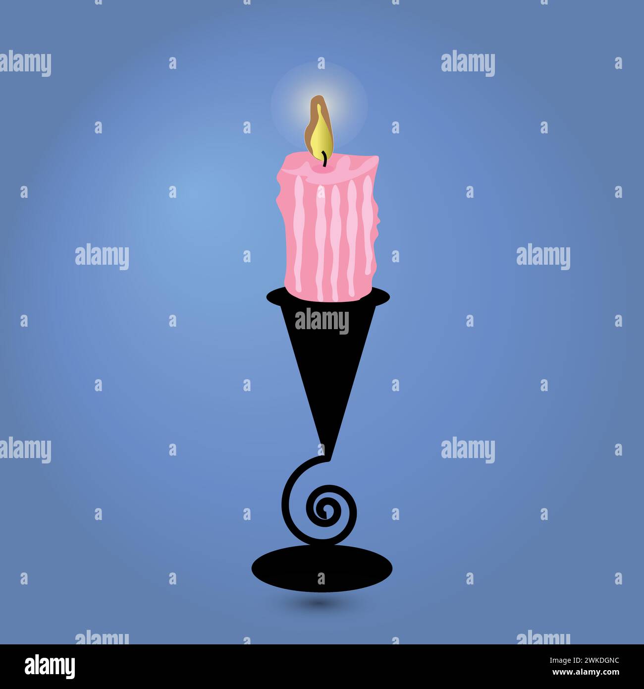Candle fire flame in Stock Vector Images - Alamy