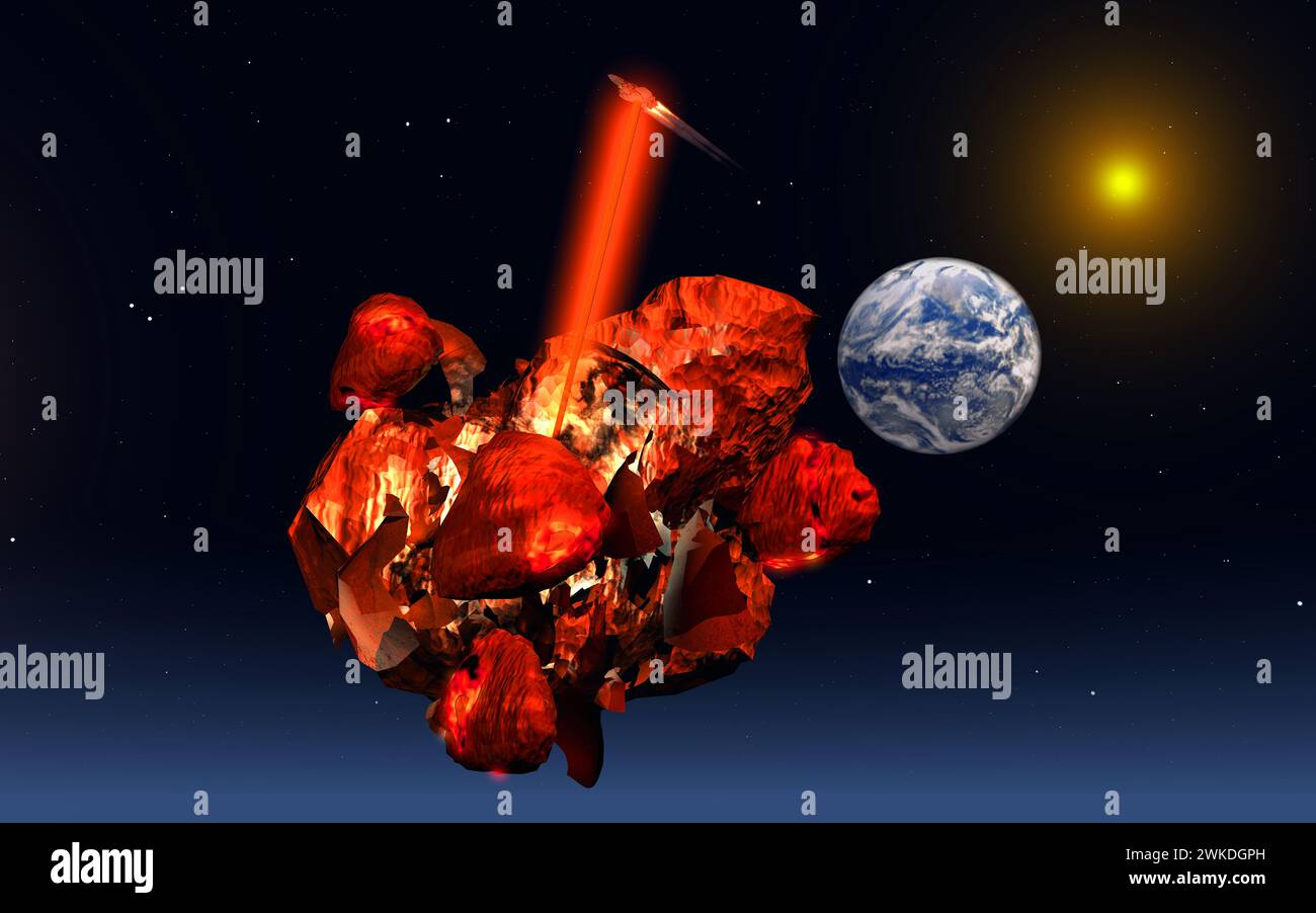The Destruction Of An Asteroid, Which Is Getting To Close To The Earth ...
