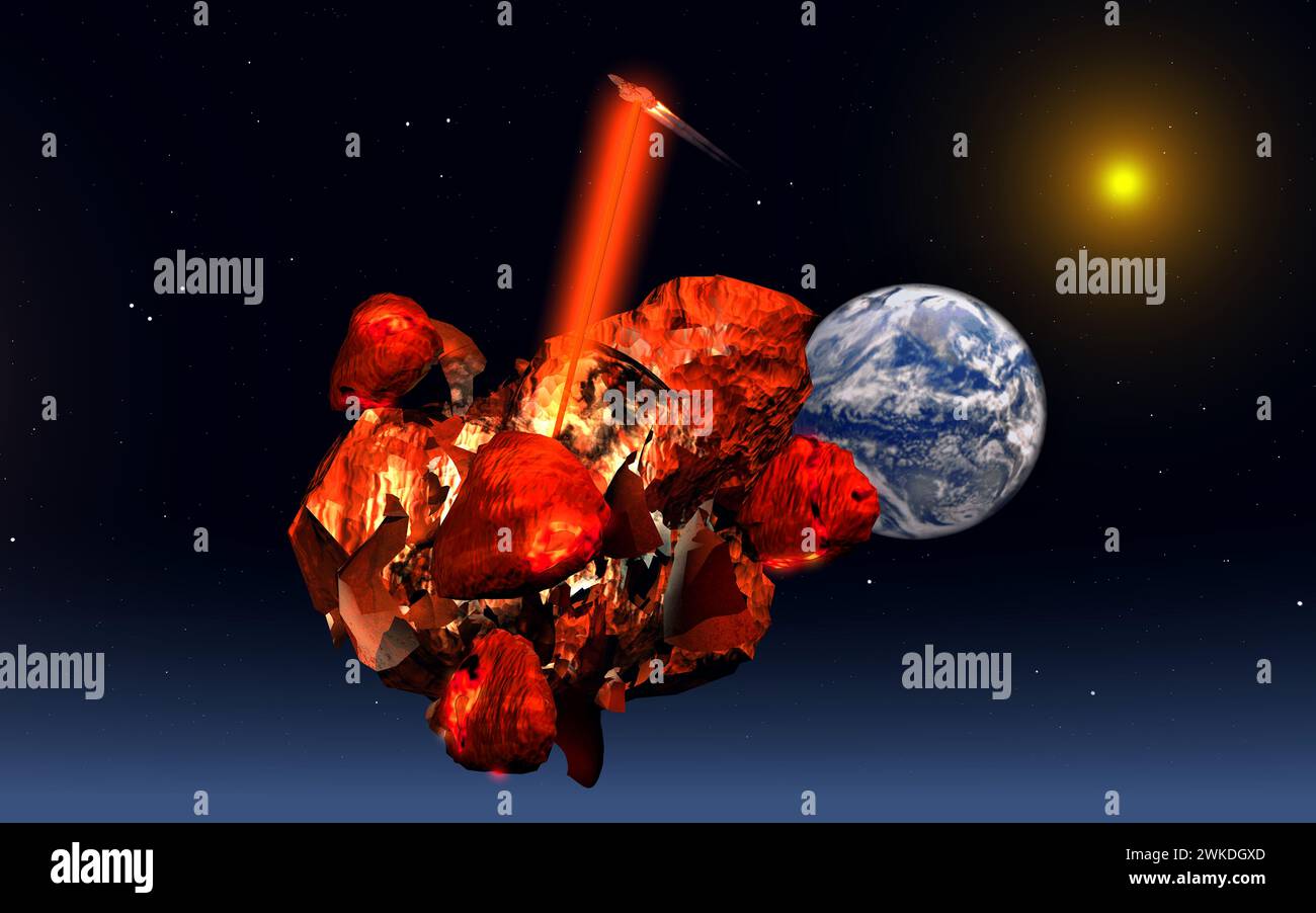The Destruction Of An Asteroid, Which Is Getting To Close To The Earth ...