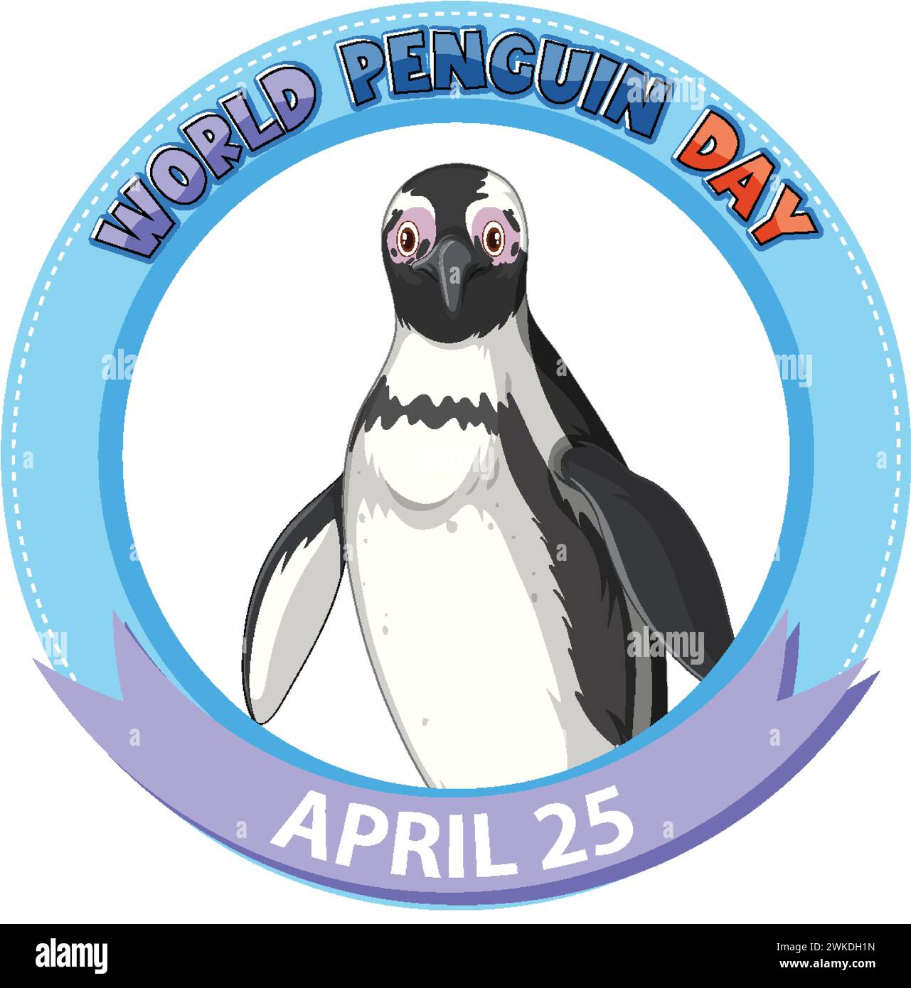 Vector graphic of a penguin for World Penguin Day Stock Vector Image ...