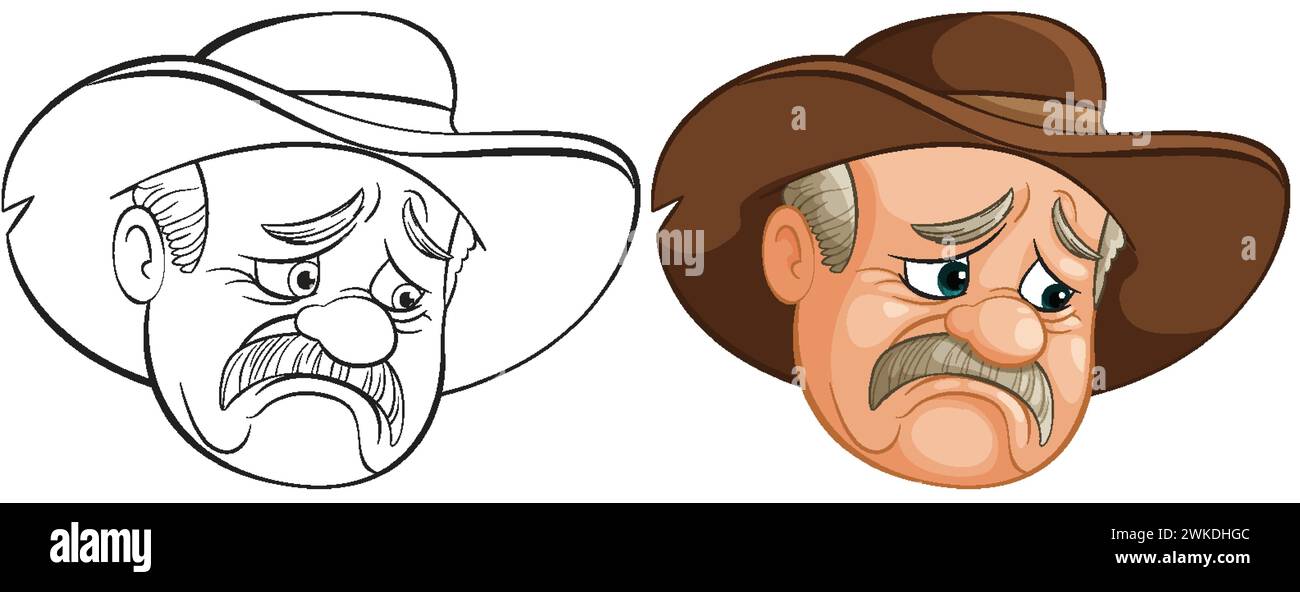 Cartoon cowboy hi-res stock photography and images - Alamy