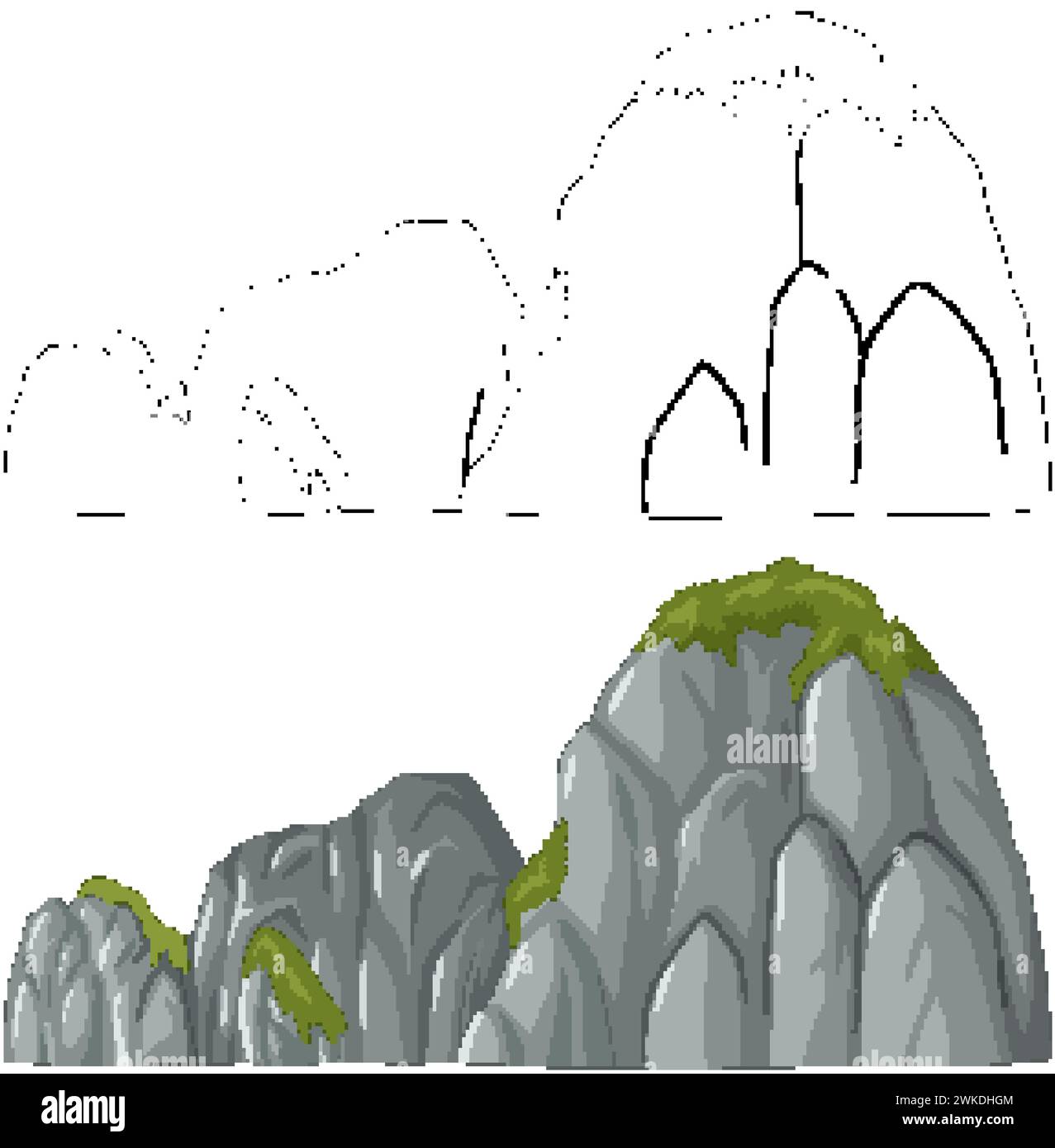 Green mountains foliage Cut Out Stock Images & Pictures - Alamy