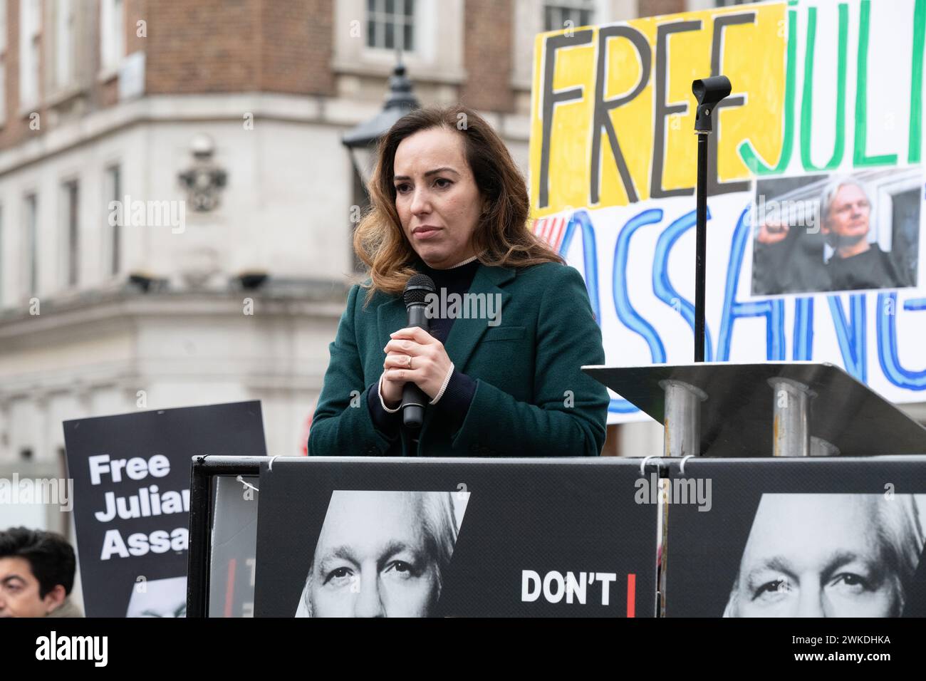 London, UK. 20 February, 2024. Stella Assange, wife of Julian Assange ...