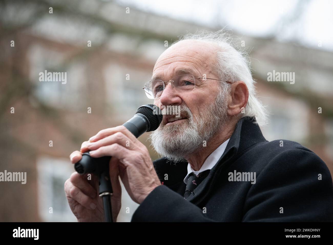 London, UK. 20 February, 2024. John Shipton, father of Julian Assange ...