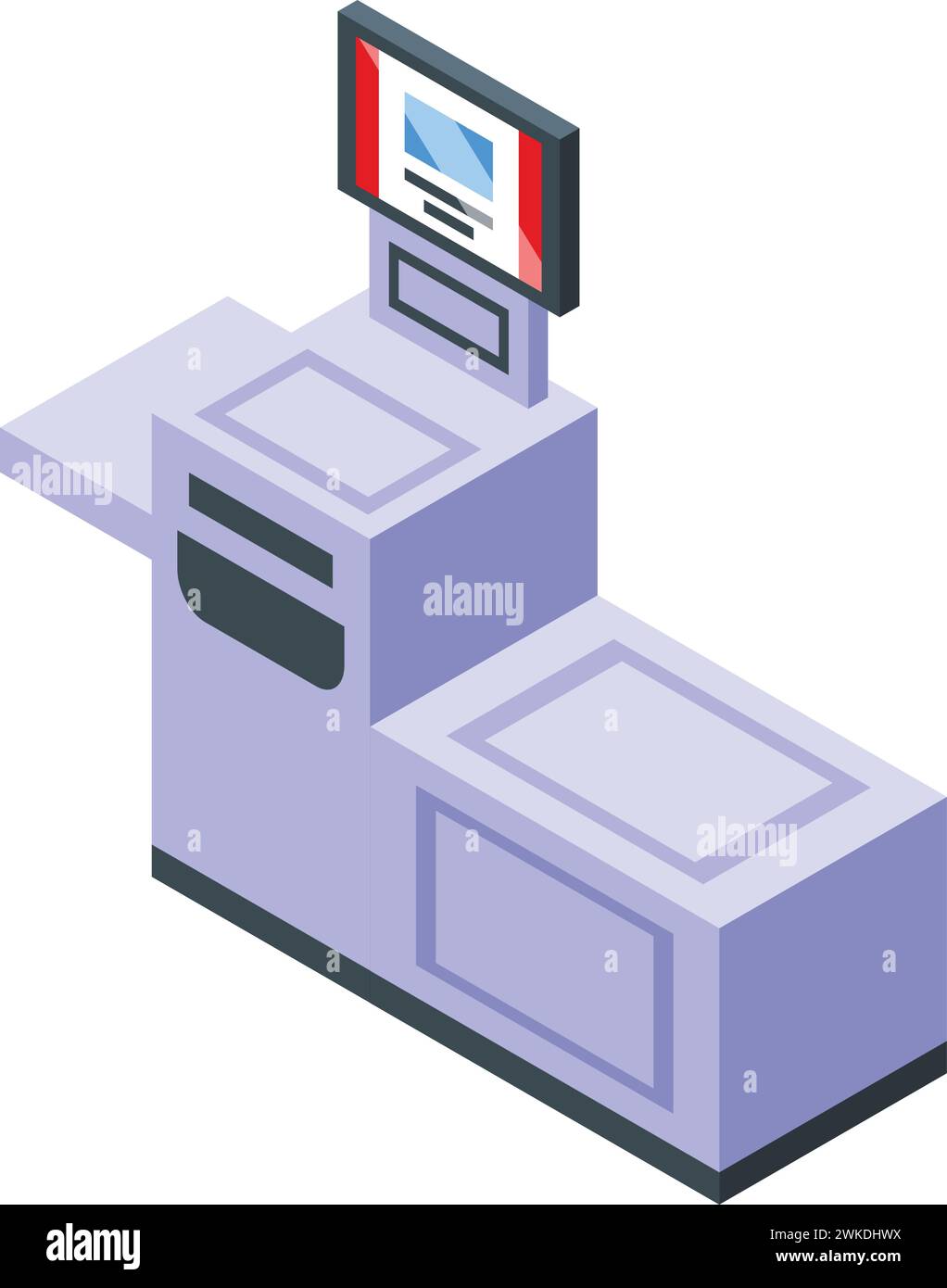 Device self service icon isometric vector. Panel device. Self scan product Stock Vector Image ...