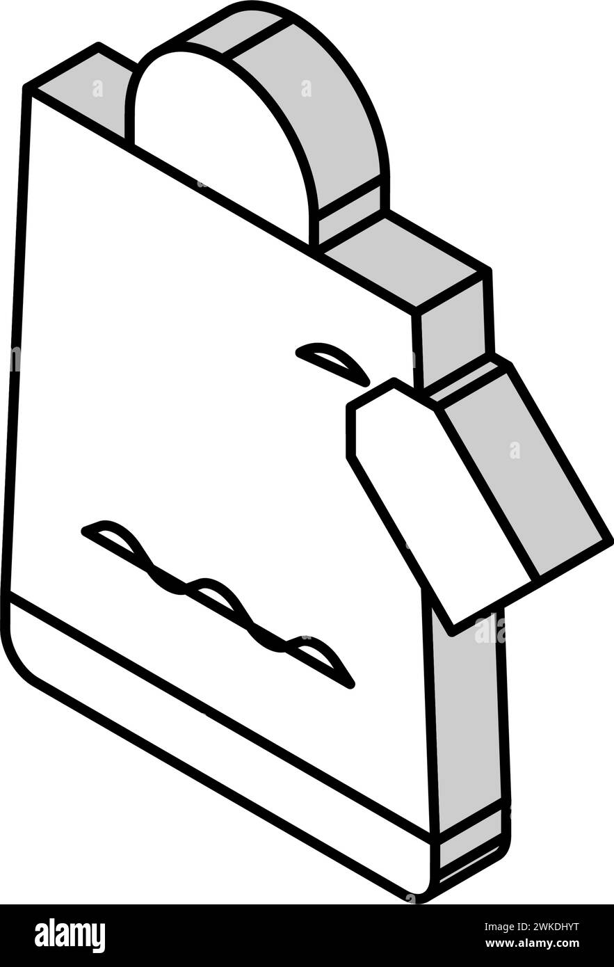 homemade bag isometric icon vector illustration Stock Vector Image ...