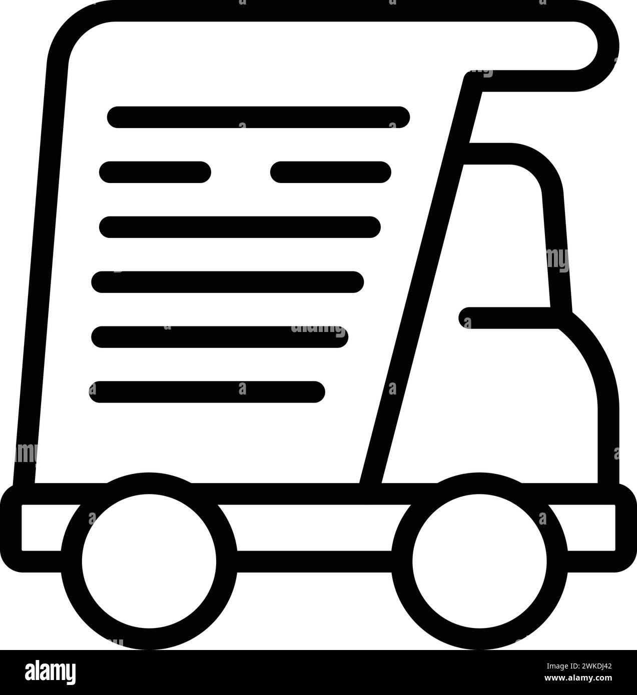 Crate vehicle icon outline vector. Separate vehicle. Auto load ...