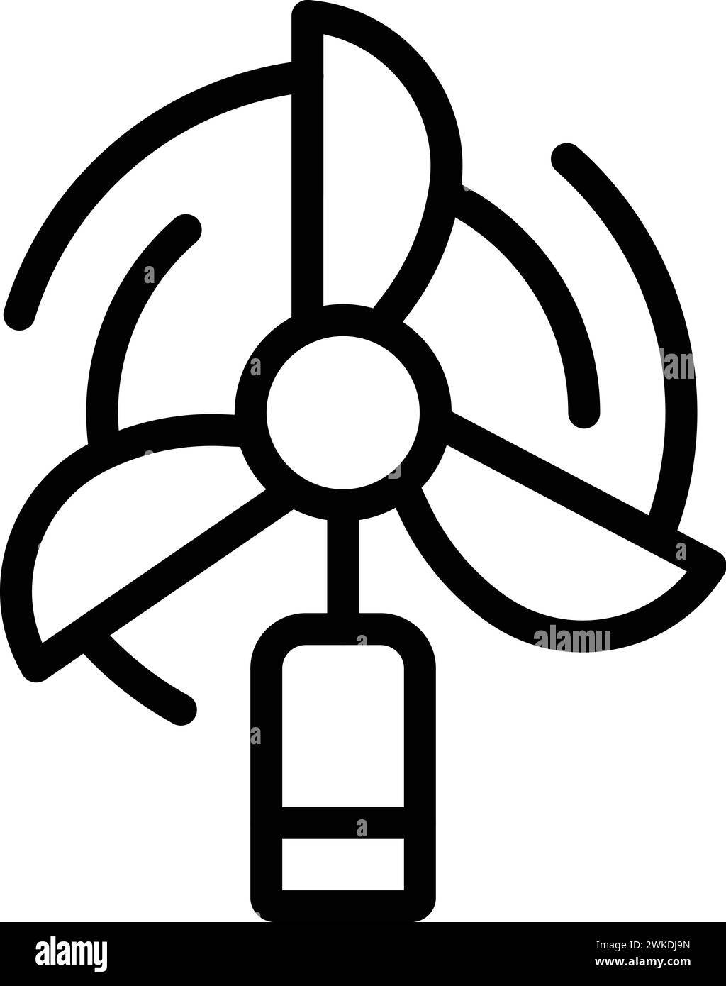 Vane pinwheel icon outline vector. Toy fan arrow. Peg rotation spinner ...