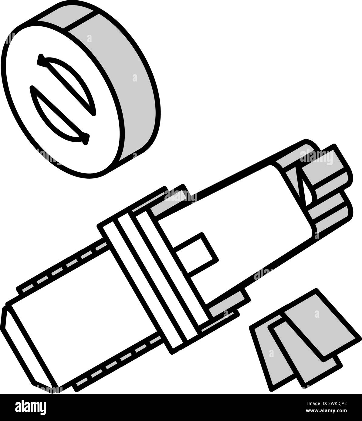 Car Candle Replacement Isometric Icon Vector Illustration Stock Vector