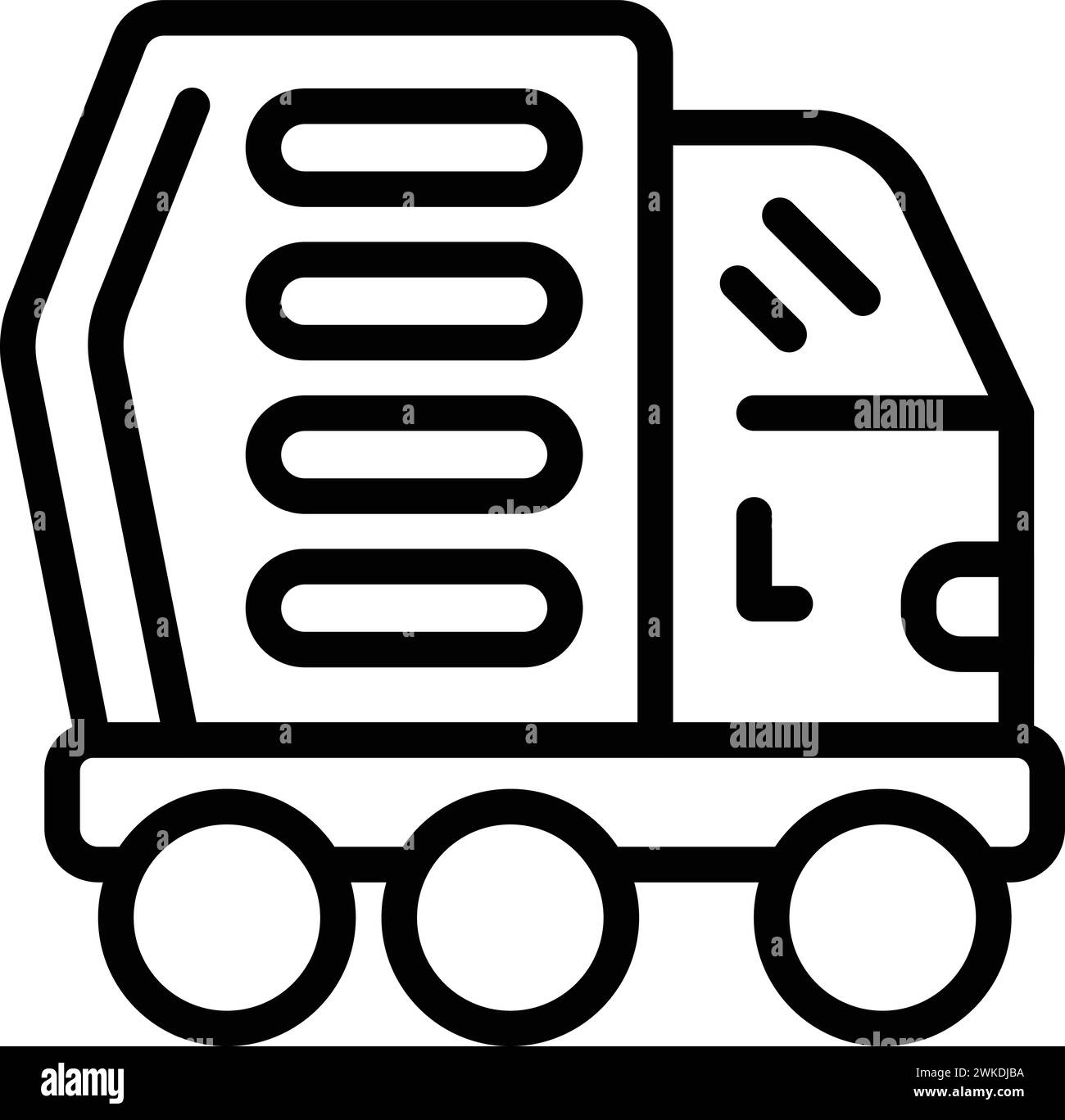 Heavy road cargo icon outline vector. Delivery mining. Container auto ...