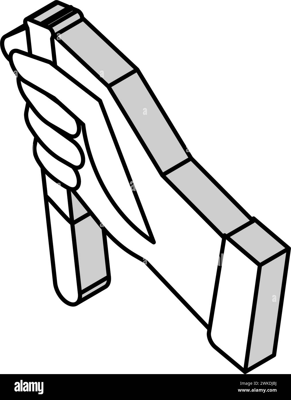 hand holding laboratory tube isometric icon vector illustration Stock ...