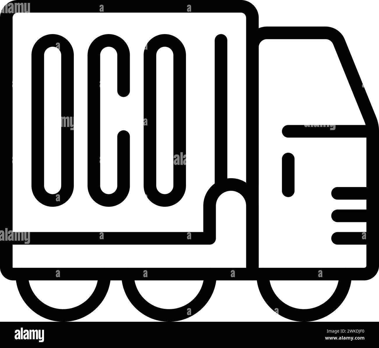 Cargo car tipper icon outline vector. Unload cargo delivery. Roadway ...