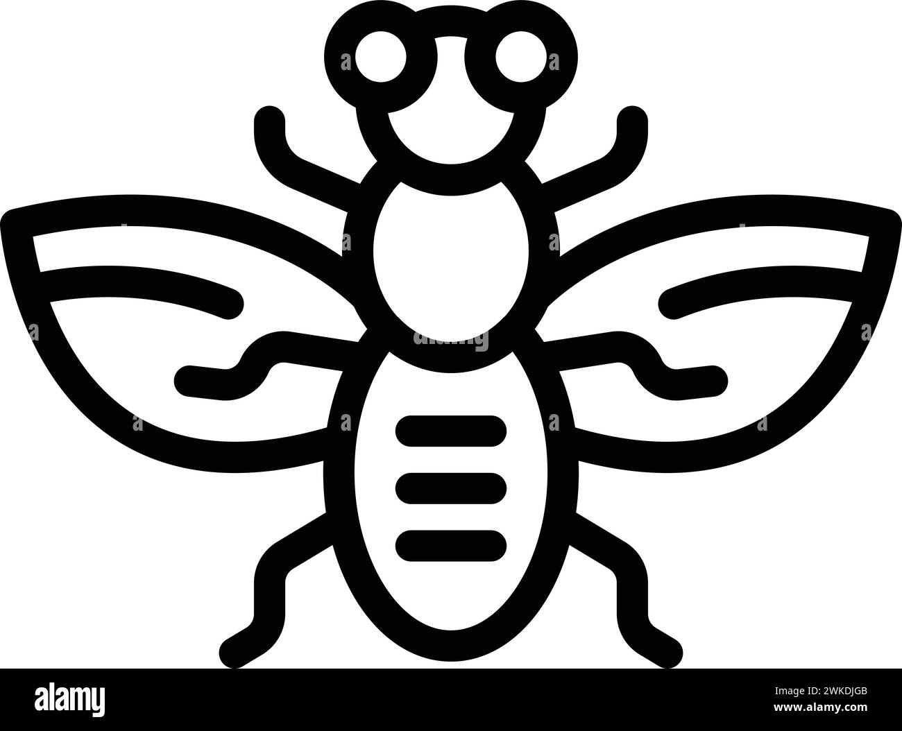 Glossinidae tsetse icon outline vector. Buzz disease. Insect housefly ...
