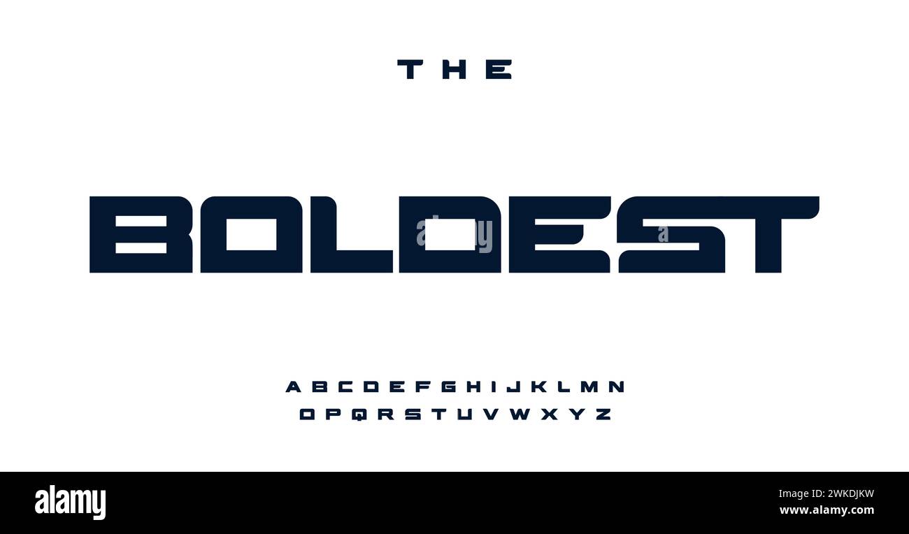Bold sleek heavyweight alphabet, clean block letters. Minimalistic ...