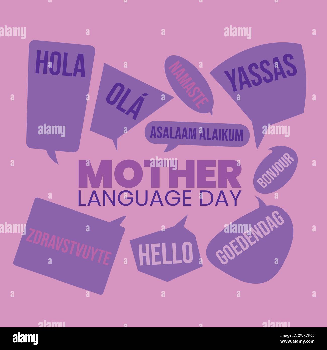 International Mother Language Day Vector Icon Illustration Mother ...
