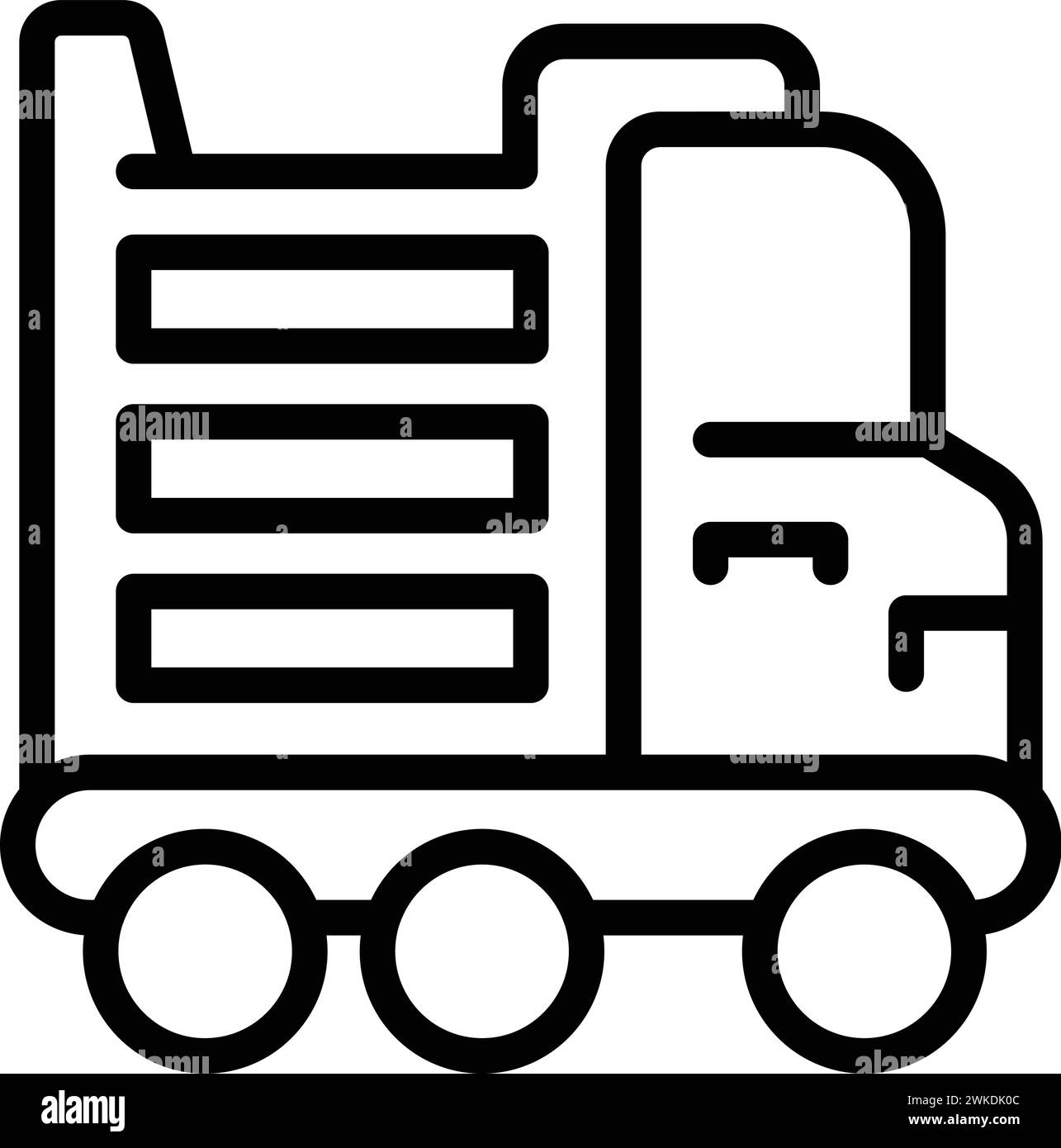 Transport car tipper icon outline vector. Truck container. Auto vehicle ...