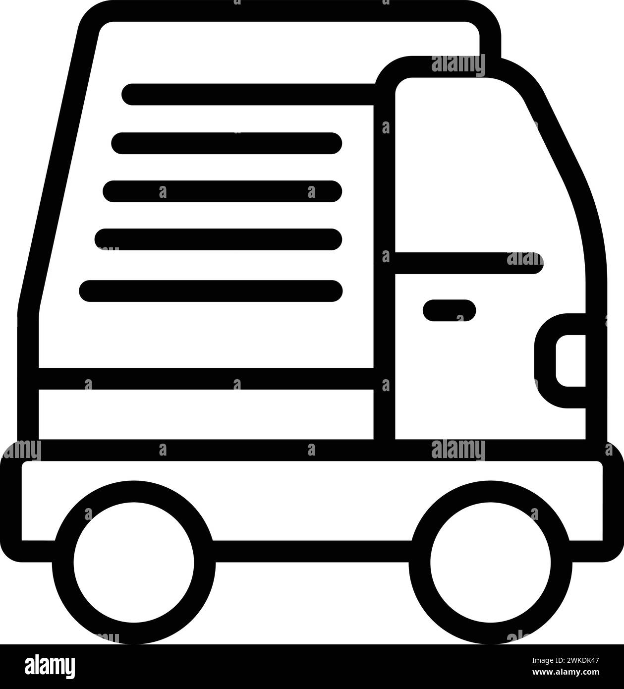 Unload car tipper icon outline vector. Transport delivery. Excavator ...