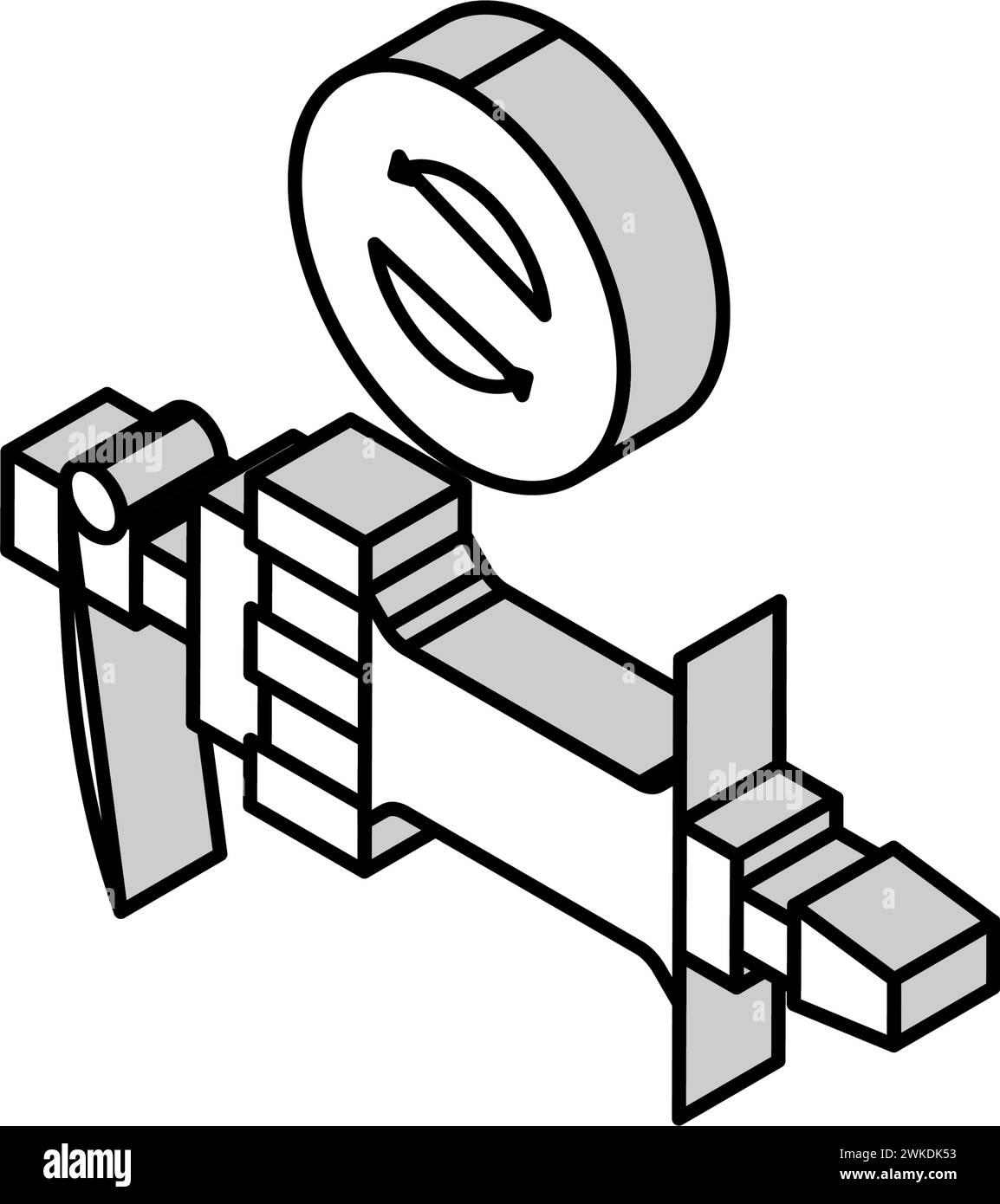bushing maintenance and adjustment isometric icon vector illustration ...