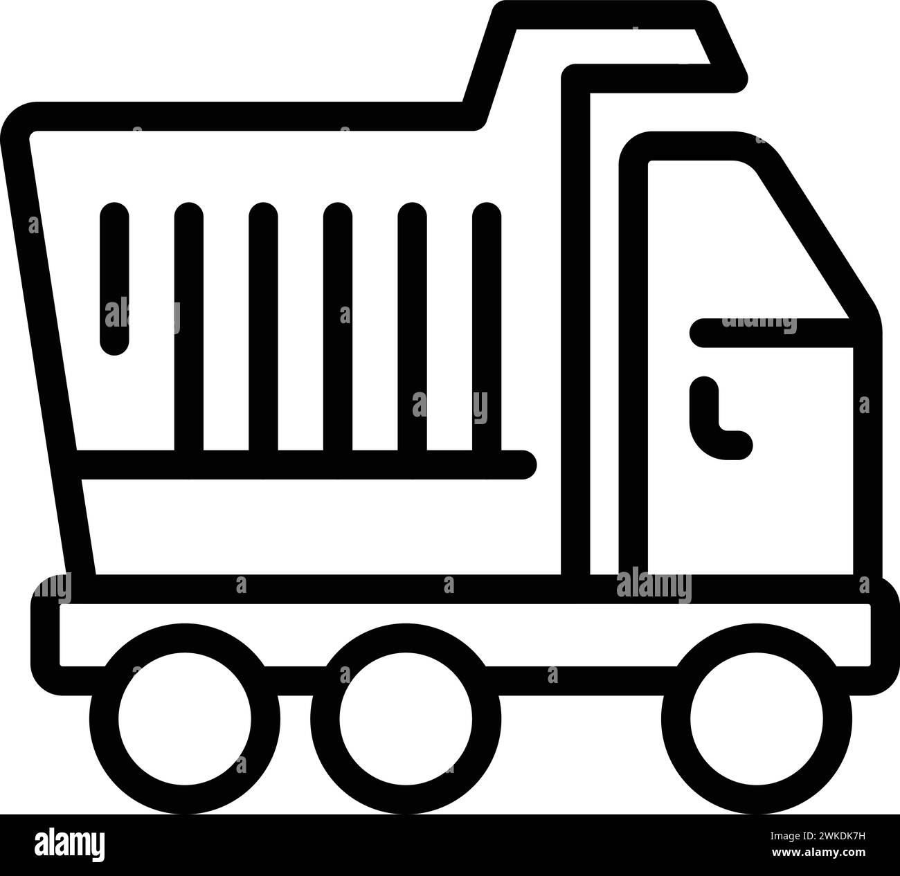 Digger car tipper icon outline vector. Construction transport. Load ...