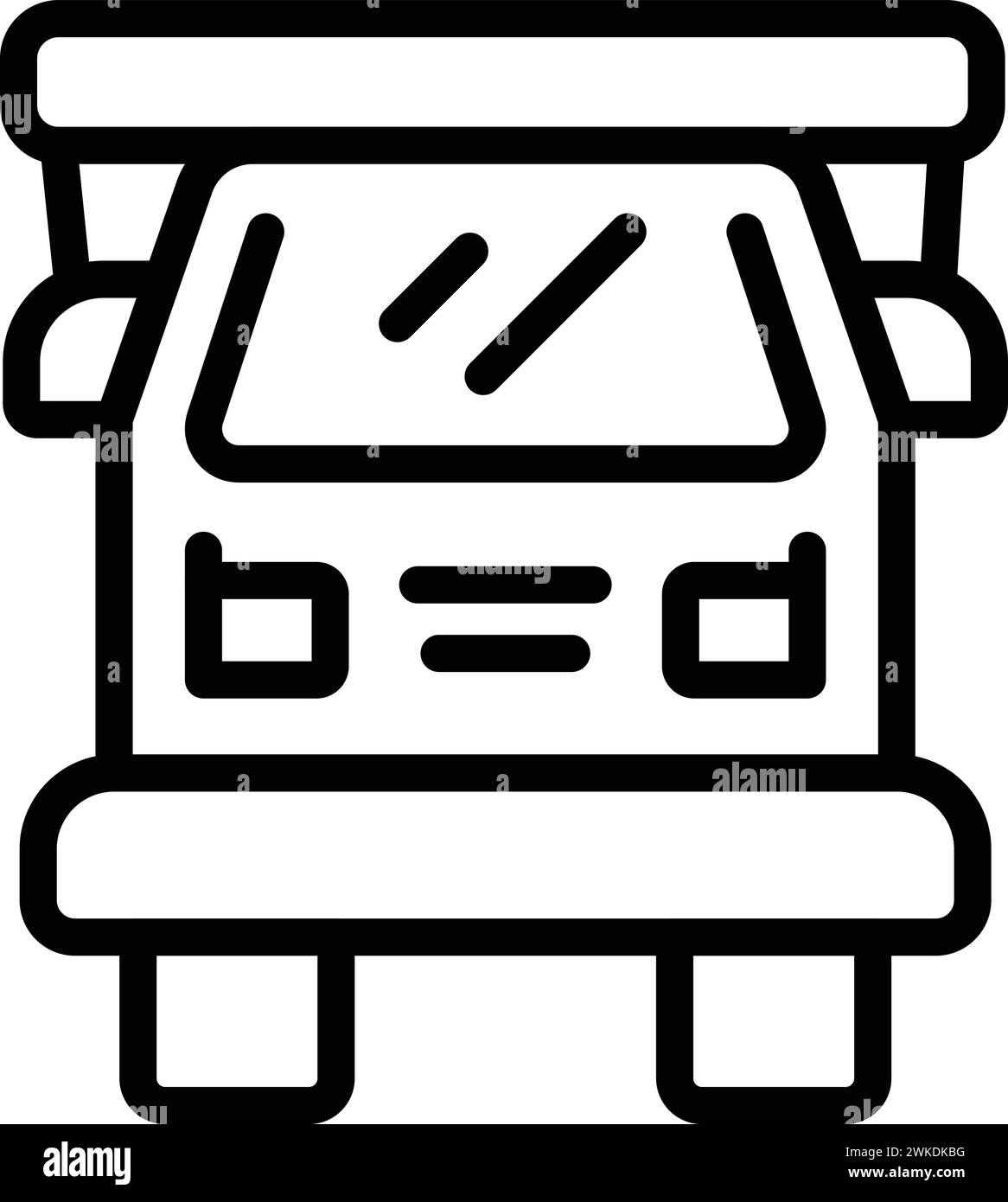 Front bumper of lorry icon outline vector. Car tipper. Automobile dump ...