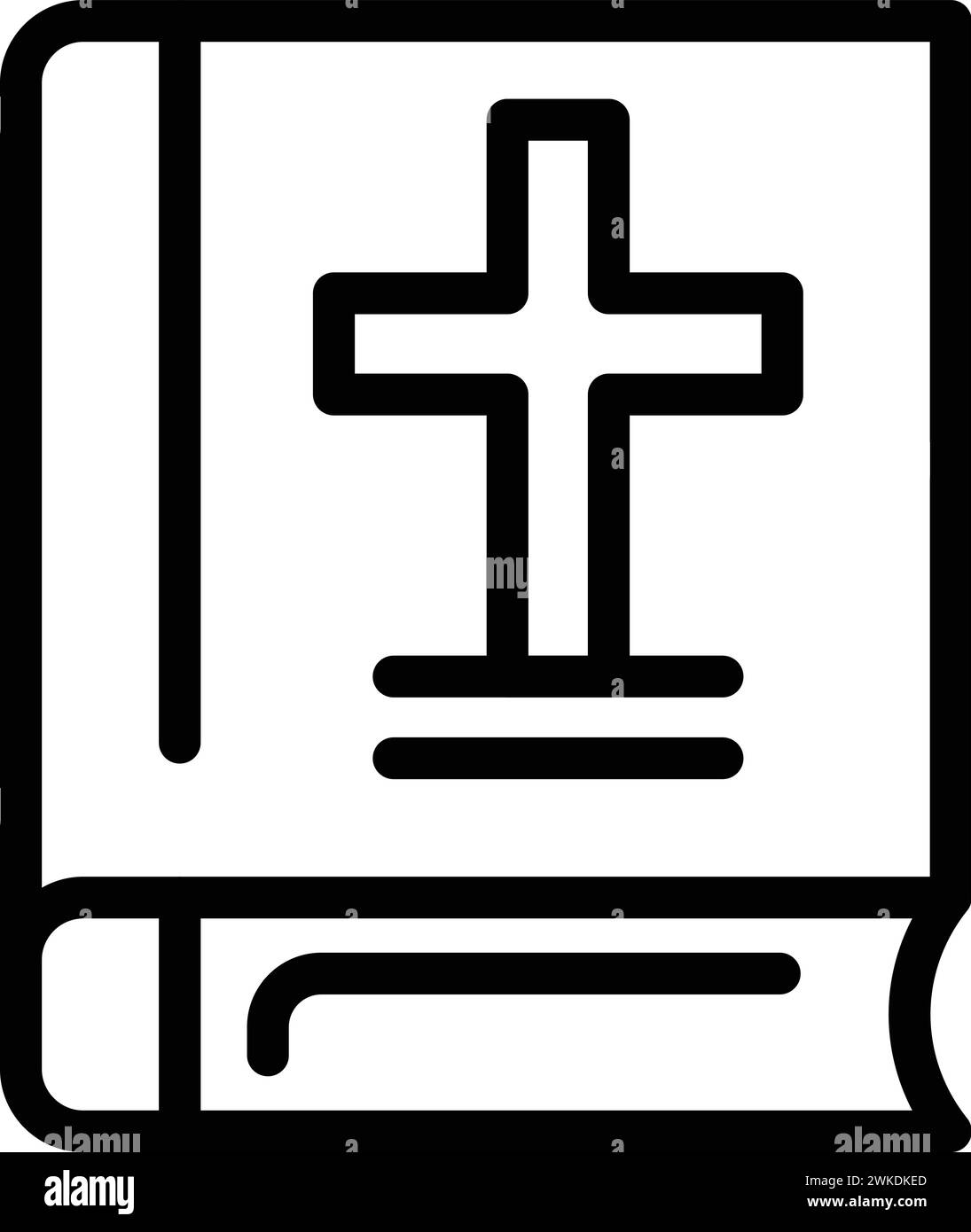 Bible book icon outline vector. Catholic church mass. Priest culture ...