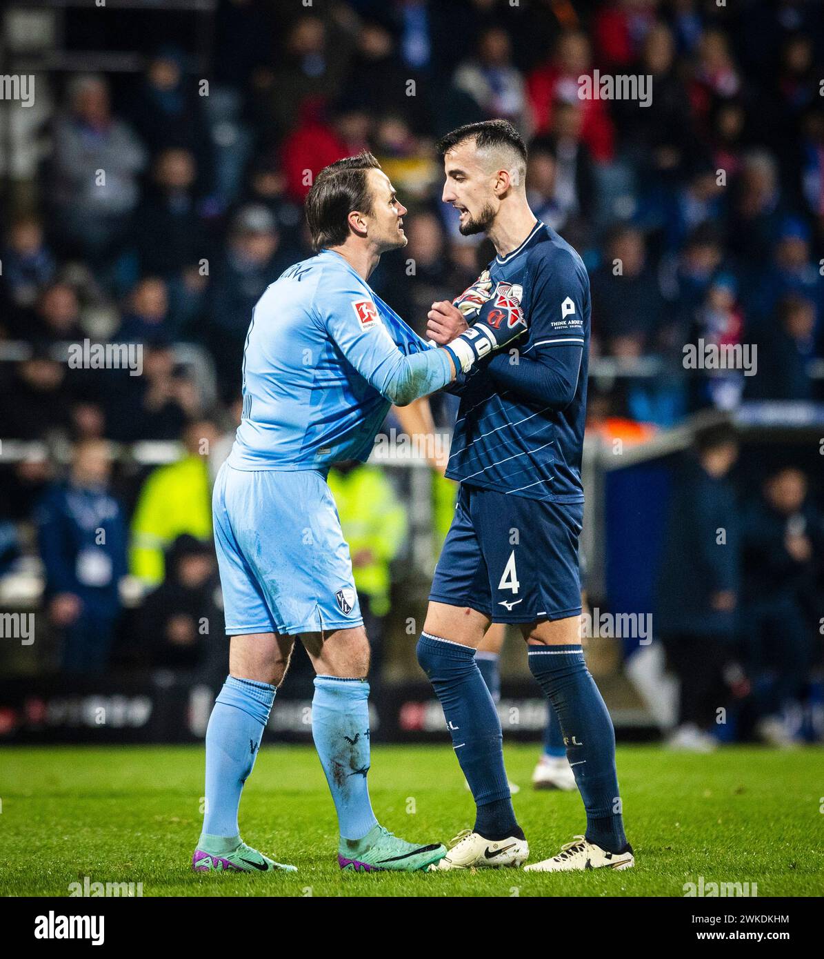 Bochum, Germany. 18th Feb 2024. Torwart Manuel Riemann (Bochum), Erhan ...
