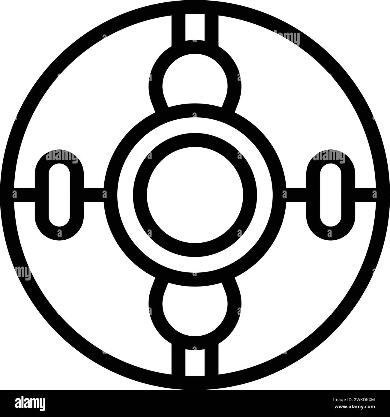 Snow tube icon outline vector. Vacation person nature. Hill sled kid ...