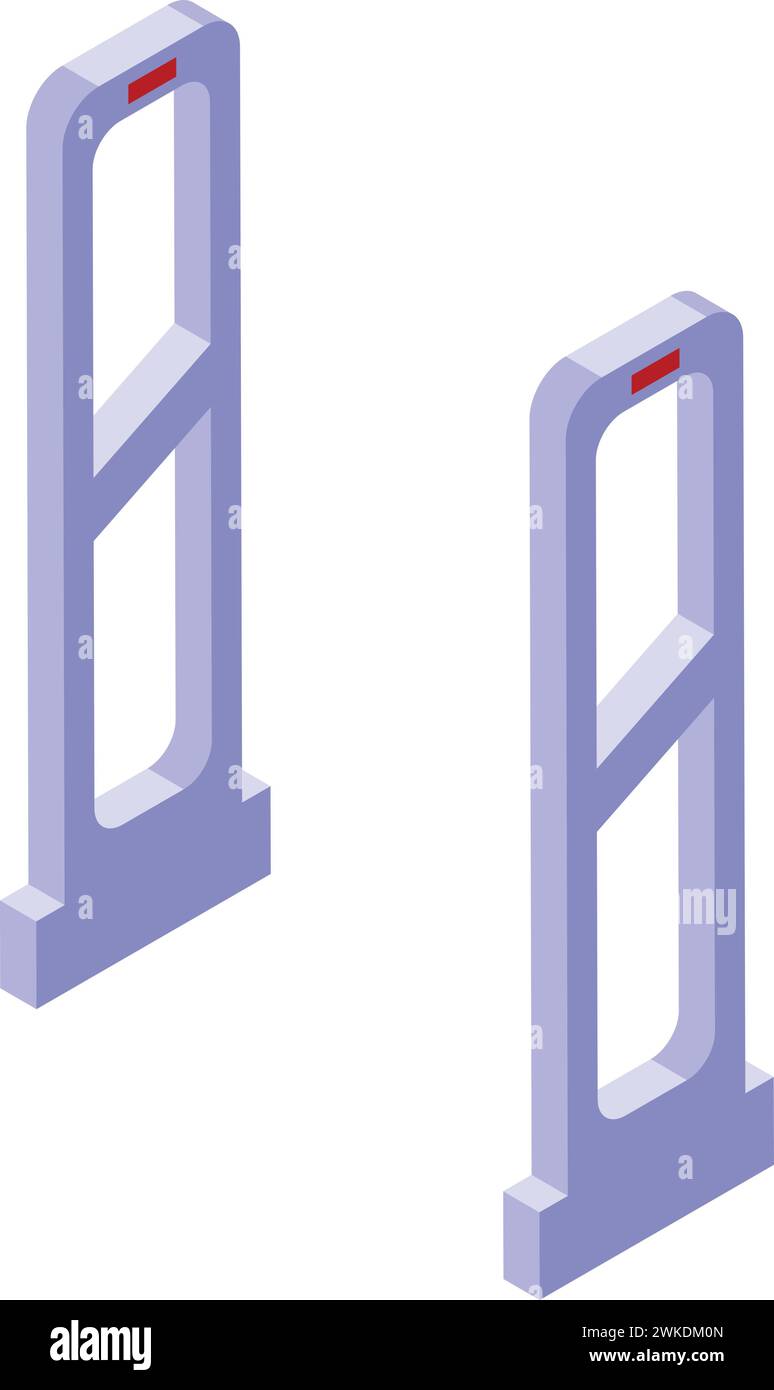 Self service barrier icon isometric vector. Machine monitor. Display shop Stock Vector Image ...