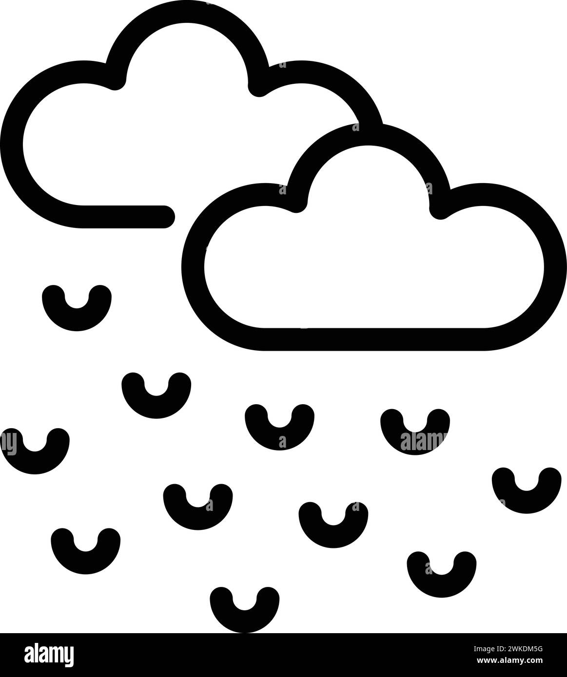 Winter snow clouds icon outline vector. Children vacation. Child nature ...